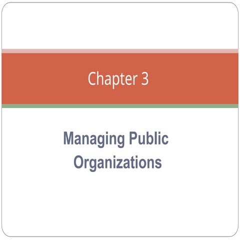 Chapter 3.ppt- Managing Public Organizations | PPT