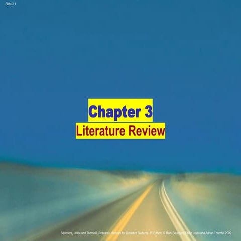 chapter 3. Basic research methods: Literature review, pptx | PPTX