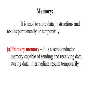 chapter3....memory and types of memories | PPT