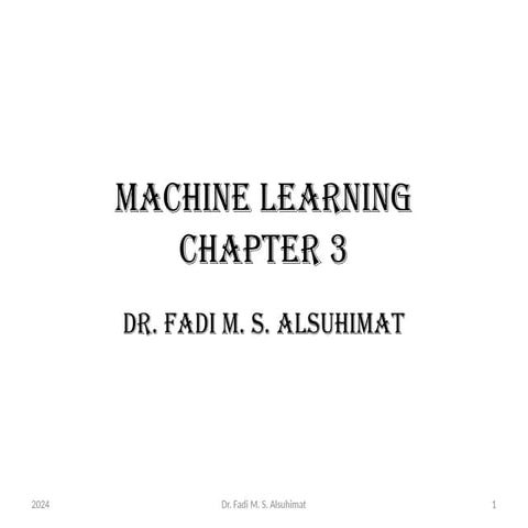 Machine learning algorithms- definition and significant | PPTX