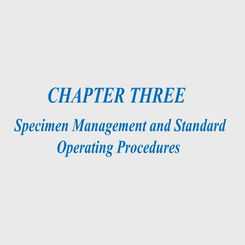 laboratory specimen management and sample integrity | PPTX