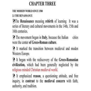 history remedial chapter three, about modern world. | PPTX
