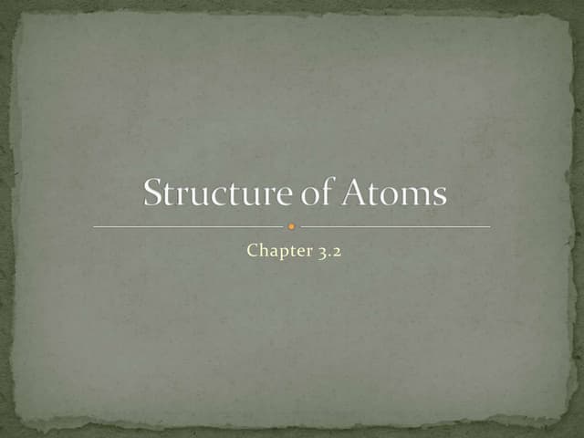 ATOMIC STRUCTURE: Atomic number, atomic mass, protons, neutrons and ...