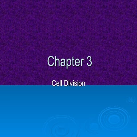 Chapter 3 cell division | PPT