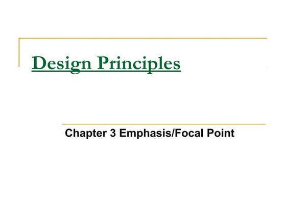 Principle of design emphasis | PDF