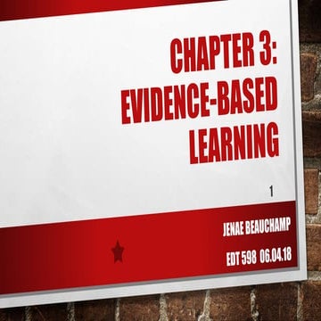 Chapter 3 Evidence-Based Learning | PPTX