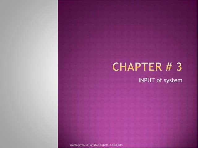 Input and output devices | PPTX