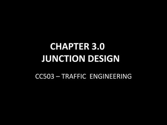 Road Junctions and Intersections | PDF