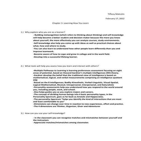 Learning how you learn | DOCX