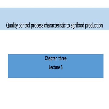Quality control practices in food processing | DOC