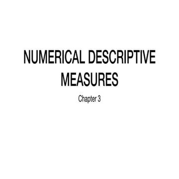 Chapter 3 - Numerical Description Statistis | PDF