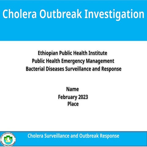chapter 3- cholera Outbreak Investigation | PPTX