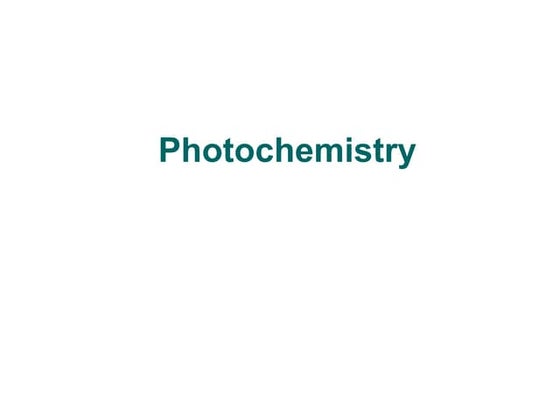 Lect. 5 quantum yield and photosensitize reaction | PPTX | Chemistry ...