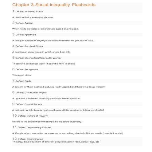 Chapter 3-Social Inequality Flashcards.docx