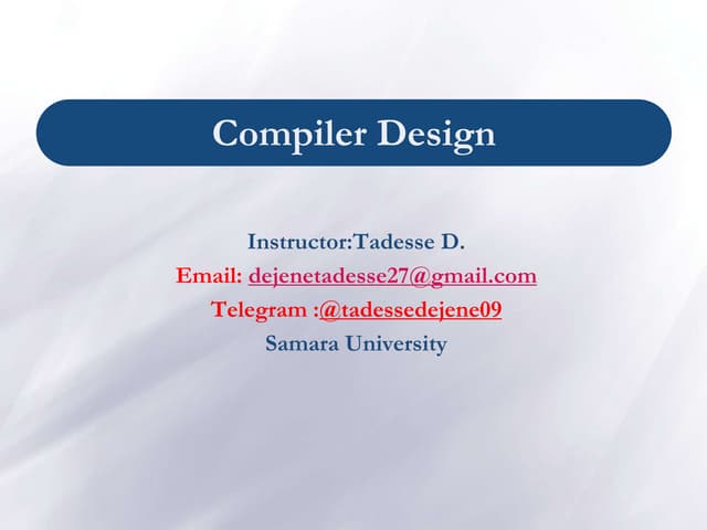 Chapter 3 Syntax Analyzerppt Programming Languages Computing