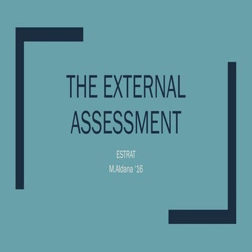 Chapter 3 the external assessment | PDF