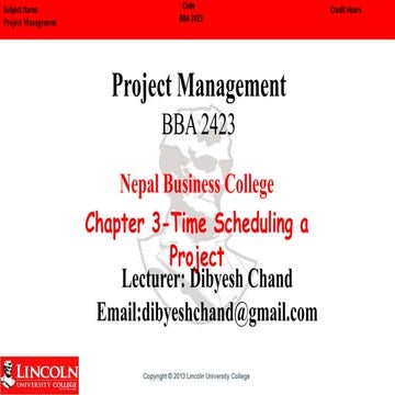 Chapter 3-Time Scheduling a Project.pptx