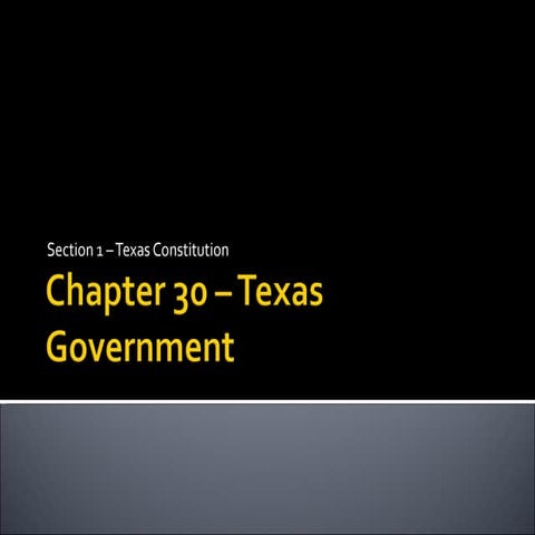 Texas Government | PPT