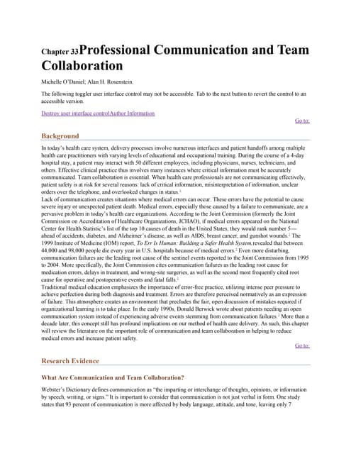NURS FPX 4010 Assessment 2 Interview and Interdisciplinary Issue Identification.docx