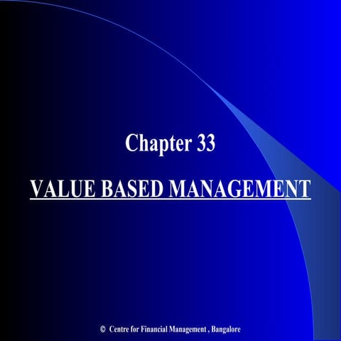 Chapter33 valuebasedmanagement | PPS