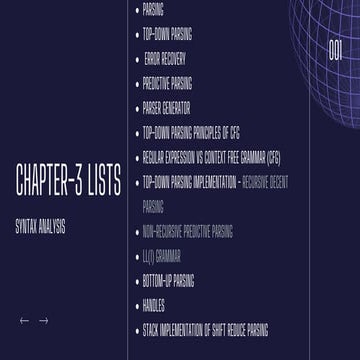 compiler design course focus of chapter 3 and 4 part | PDF ...