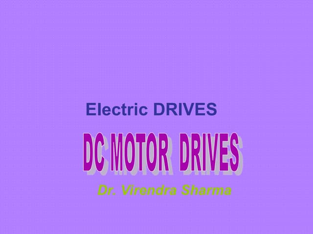 Speed control of dc motor | PPTX