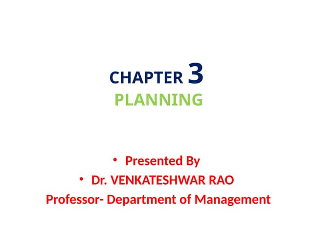 Objective Setting - MANAGEMENT PROCESS | PDF