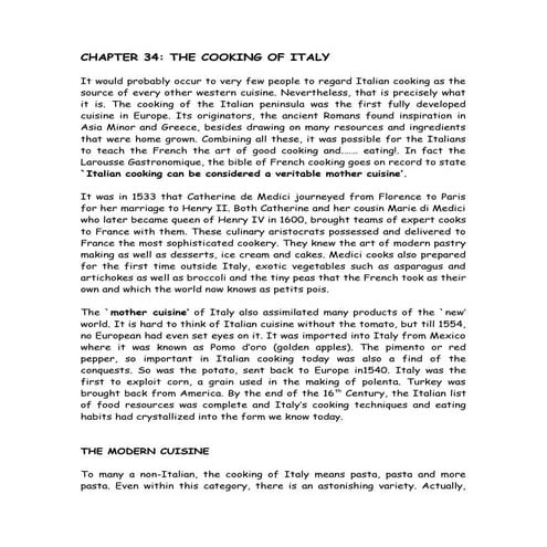Chapter 34 the cooking of italy | DOC