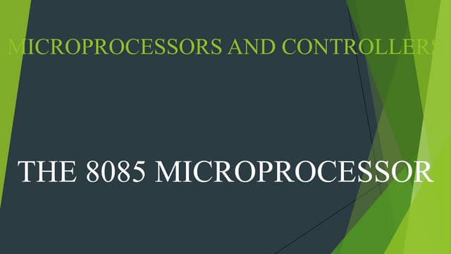 Microprocessors and Controllers Chapter 3 8085 microprocessor.pdf Microprocessors and Controllers Chapter 3 8085 microprocessor.pdf