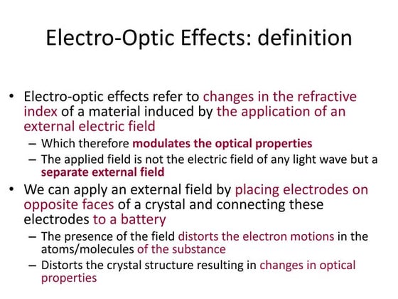 Electro-optic modulators | PPT | Physics | Science
