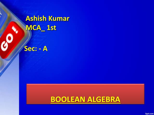 Boolean Algebrapptx 7720
