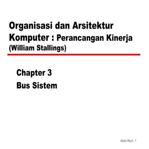 Chapter 3 bus system | PPT