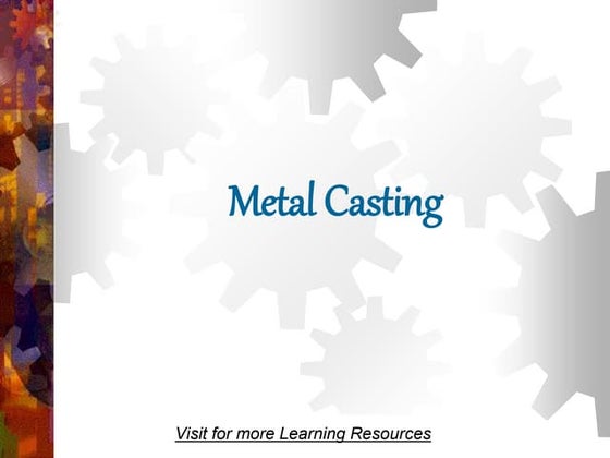 PATTERN ALLOWANCES IN CASTING CLASS: BY POLAYYA CHINTADA | PPTX