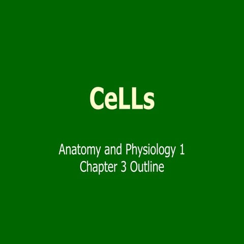 Chapter 3--CELLS | PPT | Biological Sciences | Science