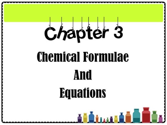 Spm chemistry formula list form 4 | PDF