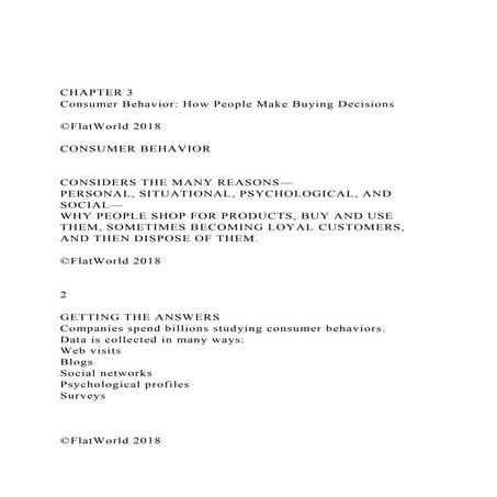 Chapter 3: Consumer Behavior—How People Make Buying Decisions | PPT
