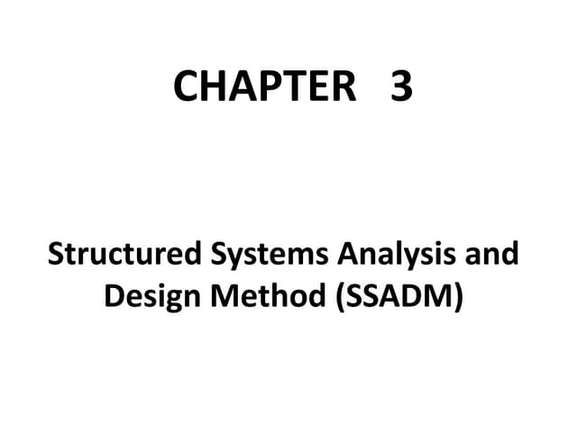 Structure System Analysis And Design Method Ssadm Ppt