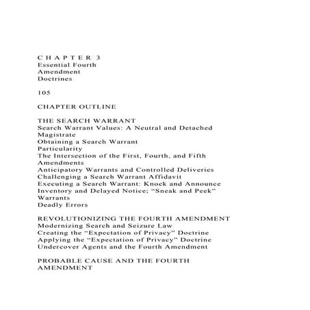 C H A P T E R 3essential Fourthamendmentdoctrines10 Docx