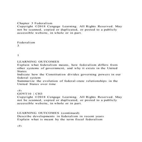 Federalism PPT | PPT