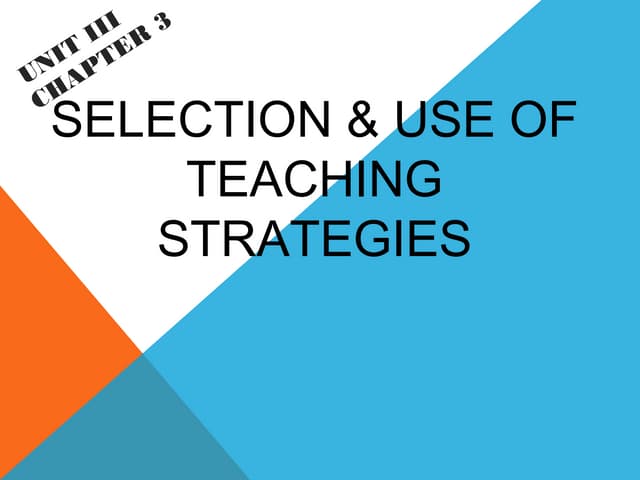 Effective Teaching Strategies | PPTX