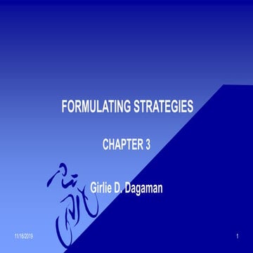Chapter 3 formulating strategies | PPT