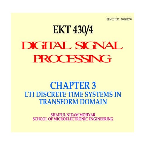 CHAPTER 3_LTI Discrete Time System In Transform Domain | PPT