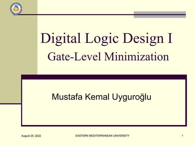 Chapter 3 Gate Level Minimization Ppt Programming Languages Computing