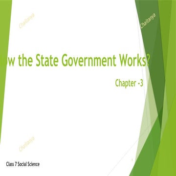 Grade 7 How the state government works PPT (Civics) | PDF