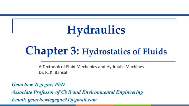Lecture 4 - Fluid 1 - Hydrostatic Forces on Submerged Plane Surfaces.pdf
