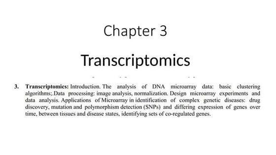 Transcriptomics | PPTX