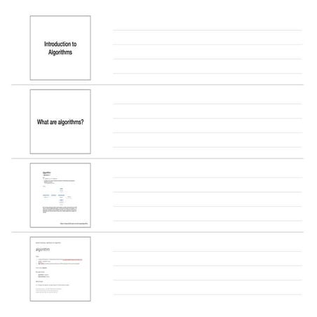 Chapter 4 Algorithmic Efficiency Handouts
