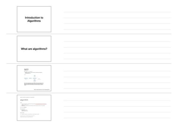 Chapter 4 Algorithmic Efficiency Handouts