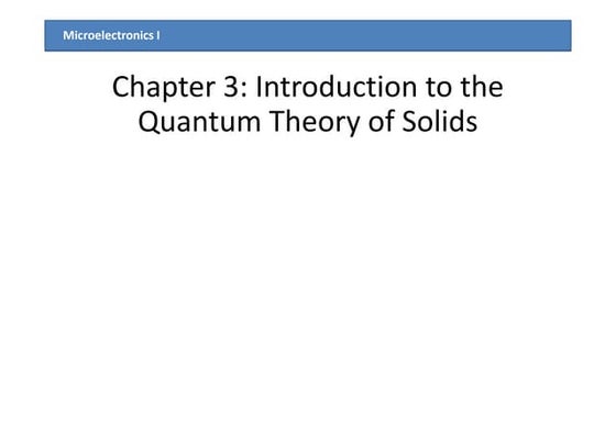 Band theory of solid | PPT