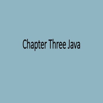 Chapter 3 Java Ppt